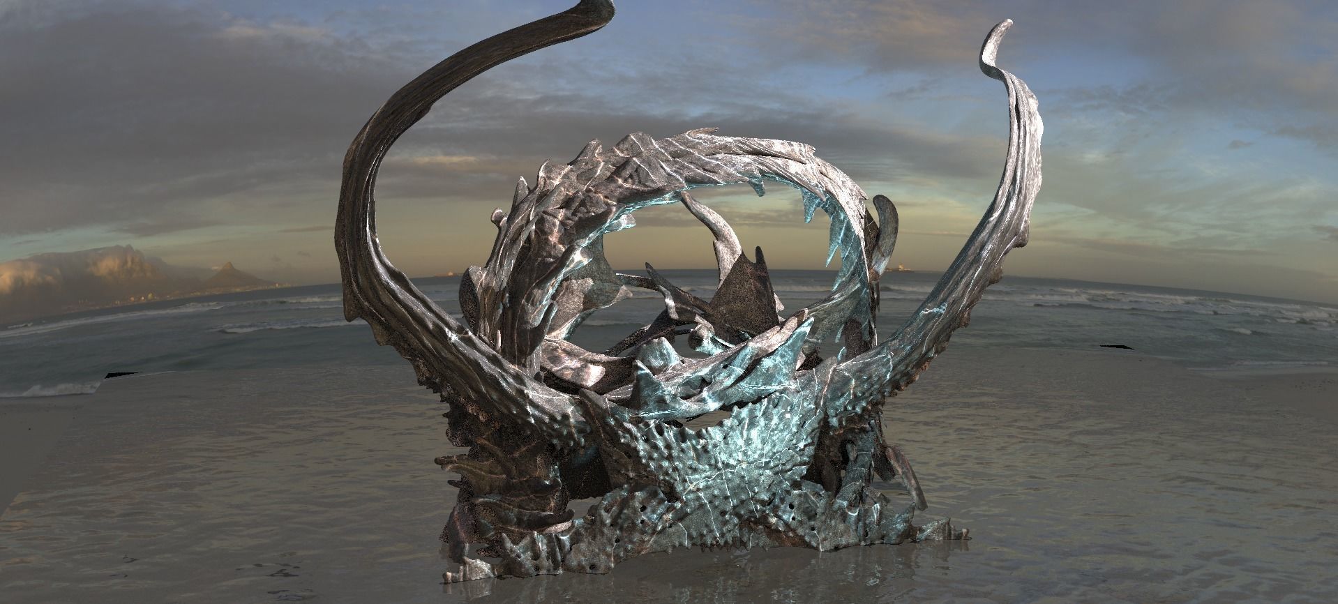 Alien Dragon God Bone Massive 9 3D model | CGTrader