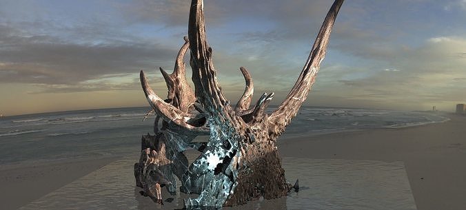 Alien Dragon God Bone Massive 10 3D model | CGTrader