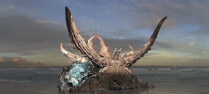 DArk Alien Dragon God Bone Massive 11 3D model | CGTrader