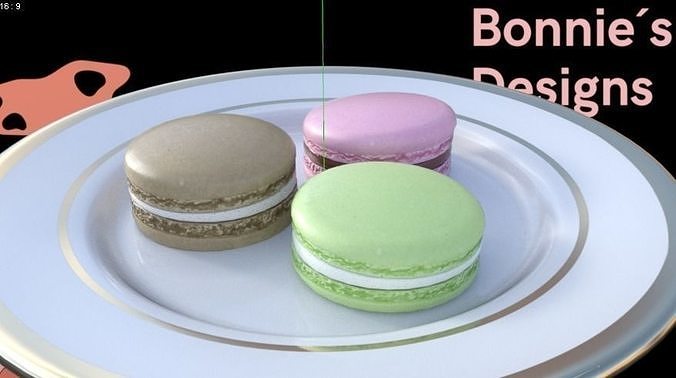 Macaroons macaron 3D model | CGTrader