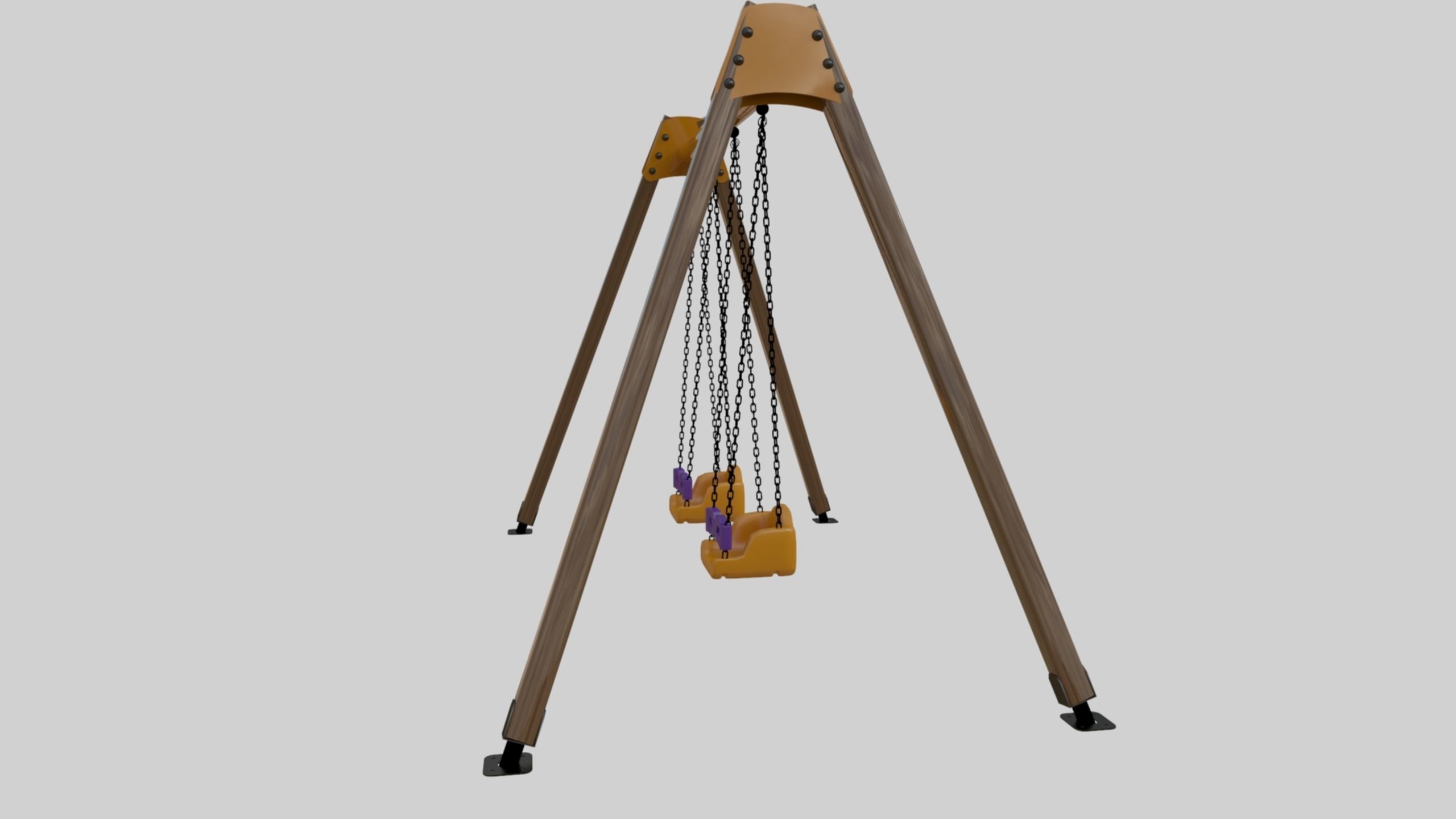 Playground Double Swing - 01 3D model | CGTrader