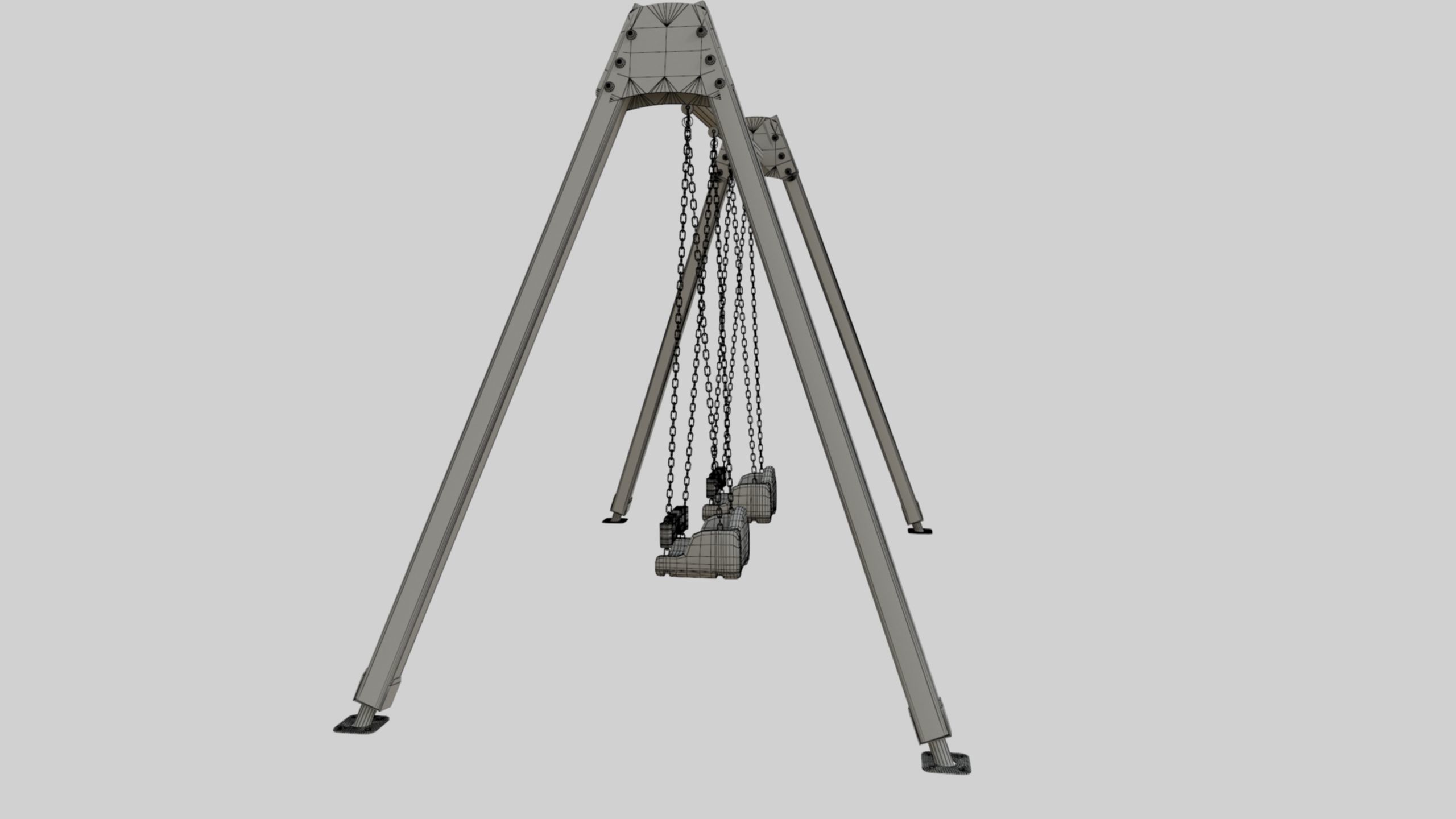 Playground Double Swing - 01 3D model | CGTrader