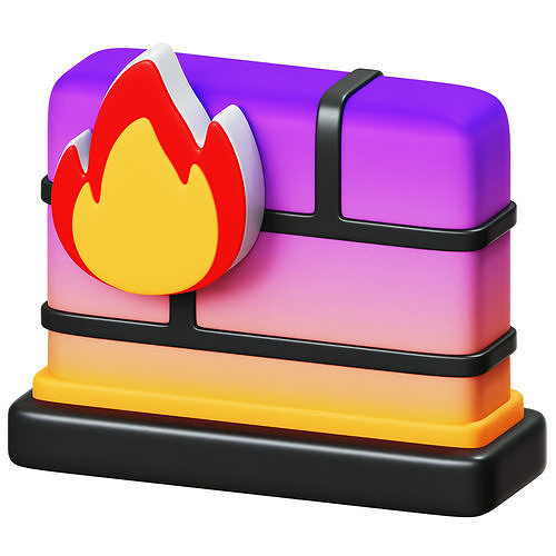 3D model Firewall Security 3D Icon VR / AR / low-poly | CGTrader