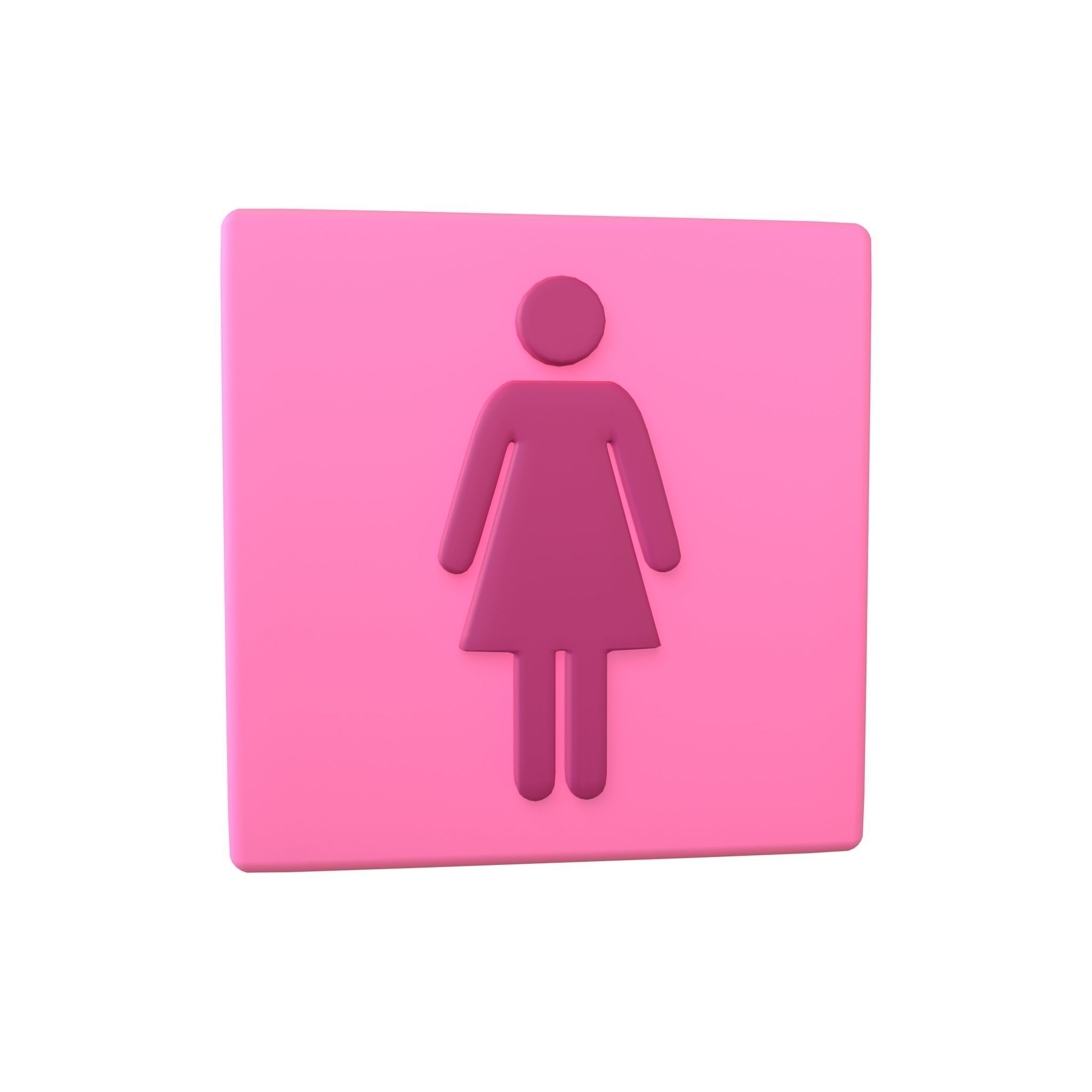 3D model Girl Washroom Icon v1 002 VR / AR / low-poly | CGTrader