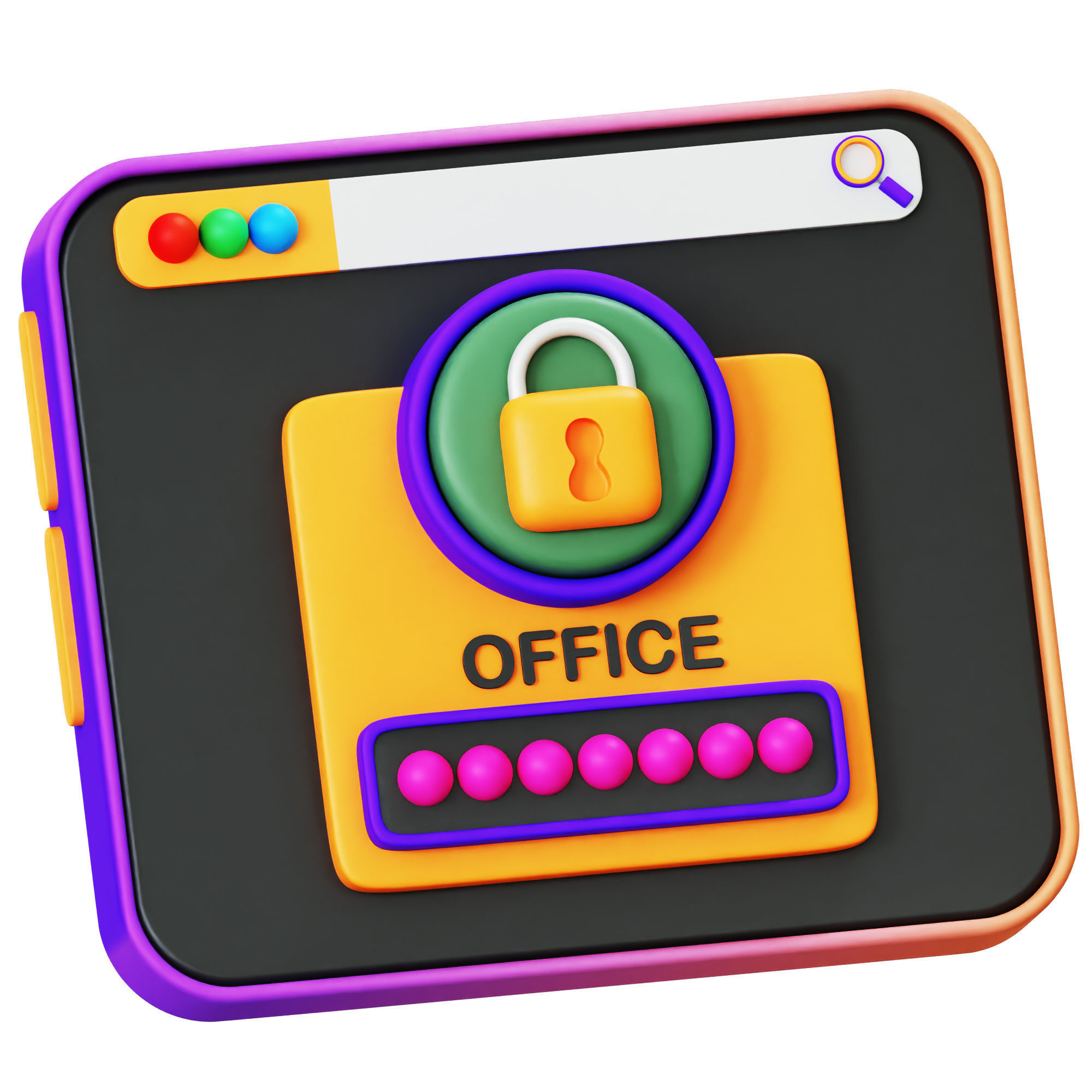 3D model Login Security 3D Icon VR / AR / low-poly | CGTrader