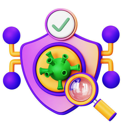 3D model Virus Security 3D Icon VR / AR / low-poly | CGTrader