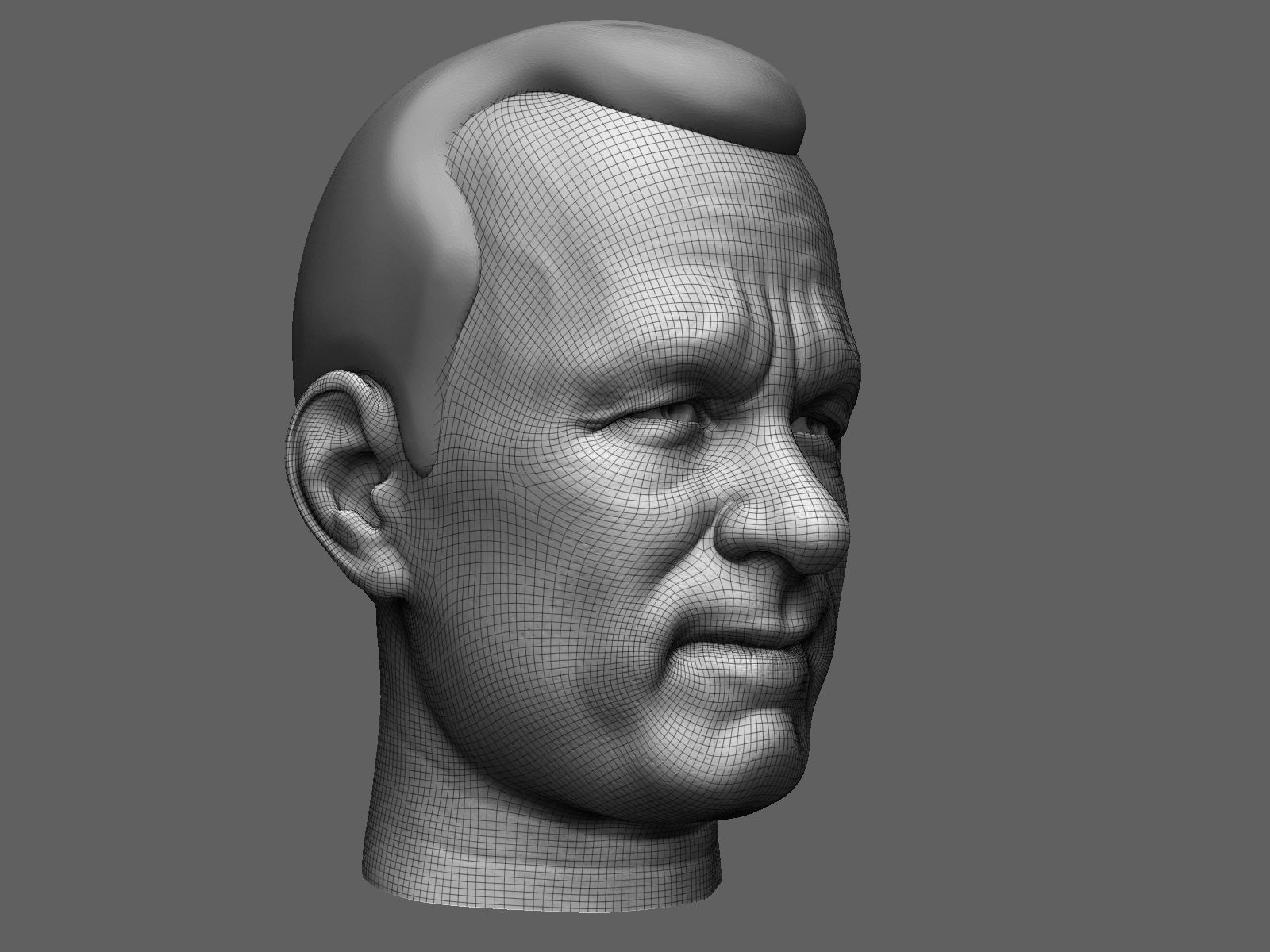 European male head sculpt 3D model | CGTrader