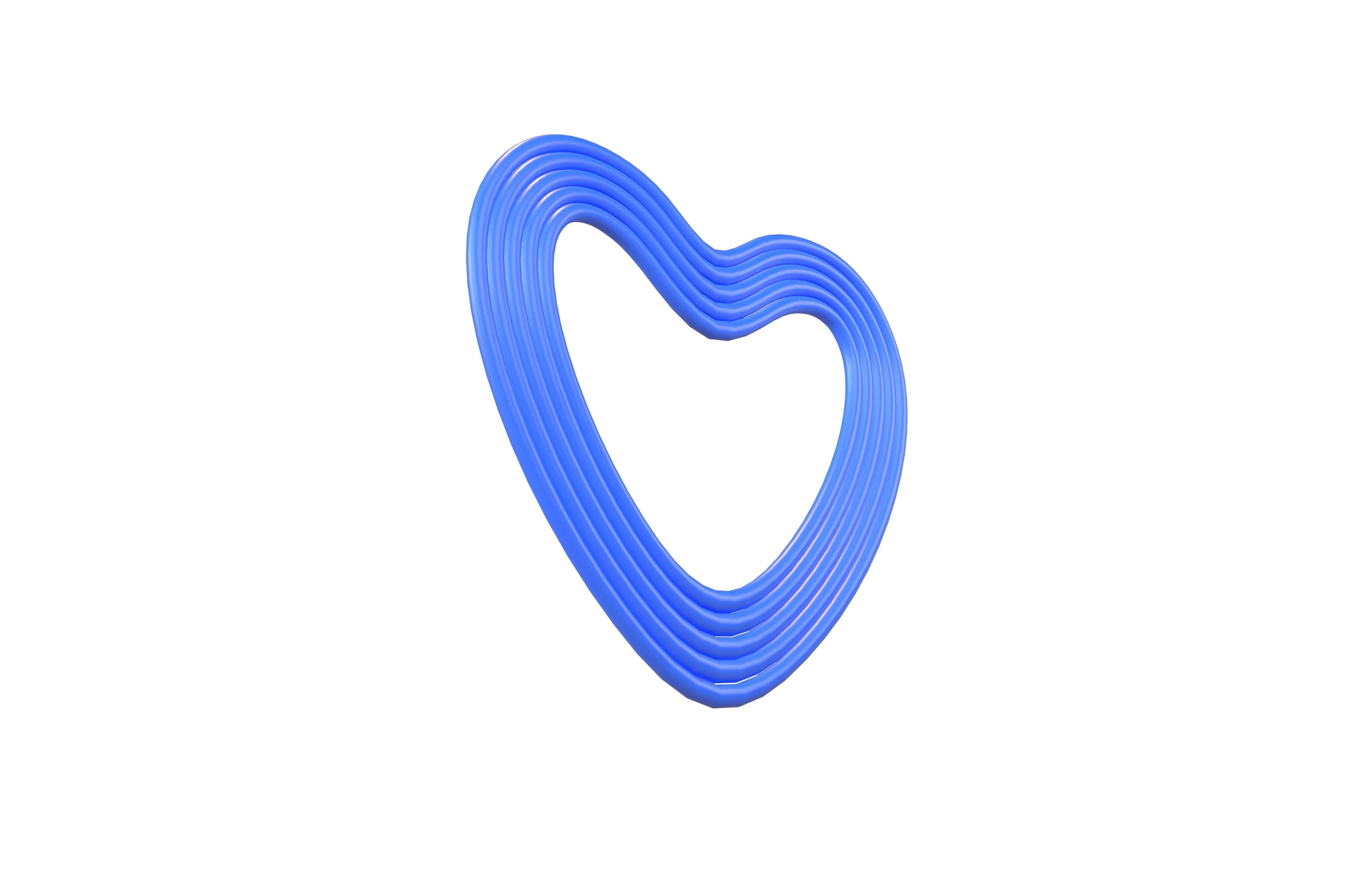 3D model Line Heart Icon v1 005 VR / AR / low-poly | CGTrader
