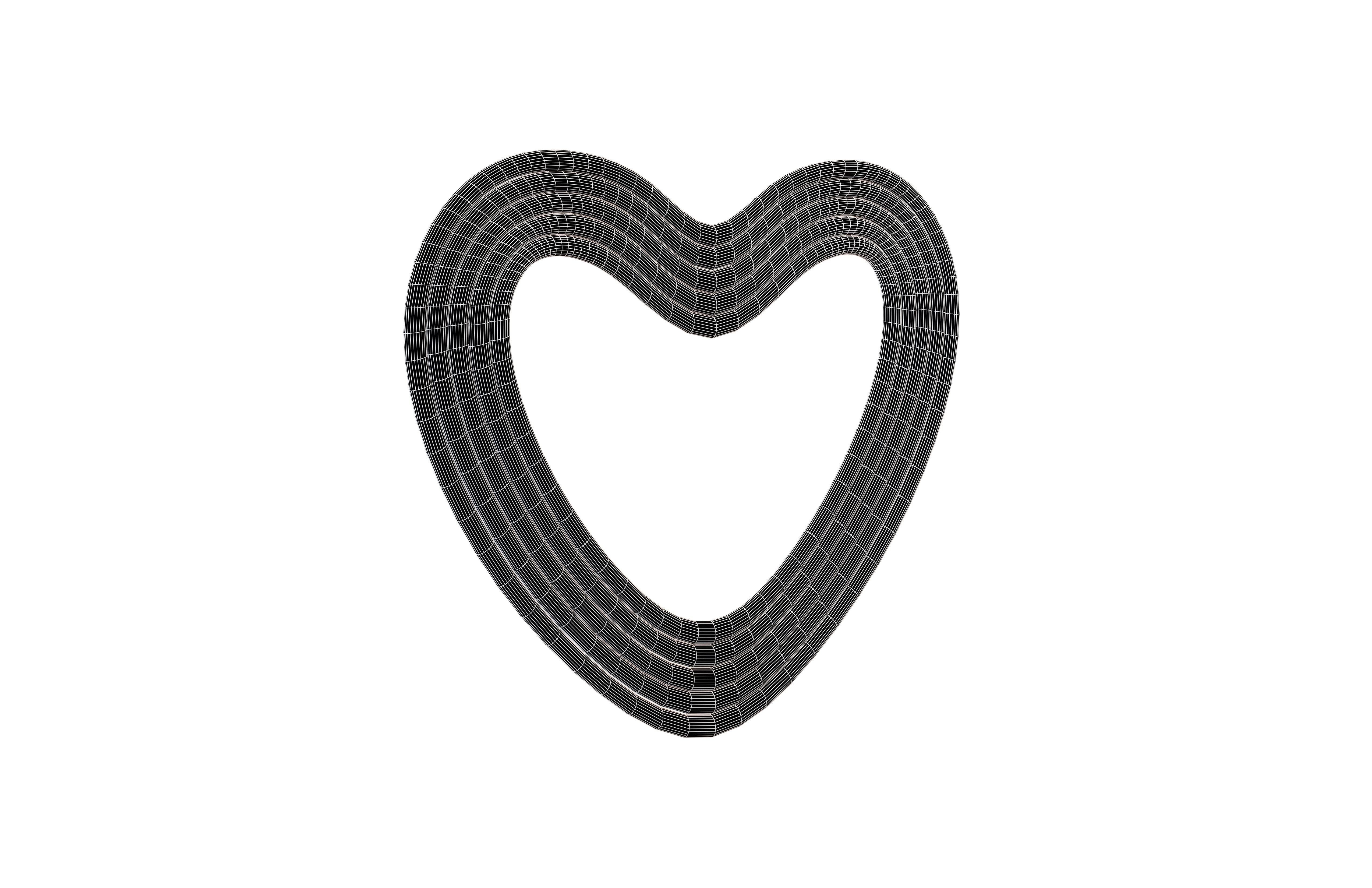 3D model Line Heart Icon v1 006 VR / AR / low-poly | CGTrader