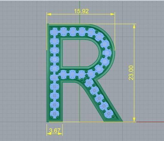 Letter R Model 2880 3D model 3D printable | CGTrader