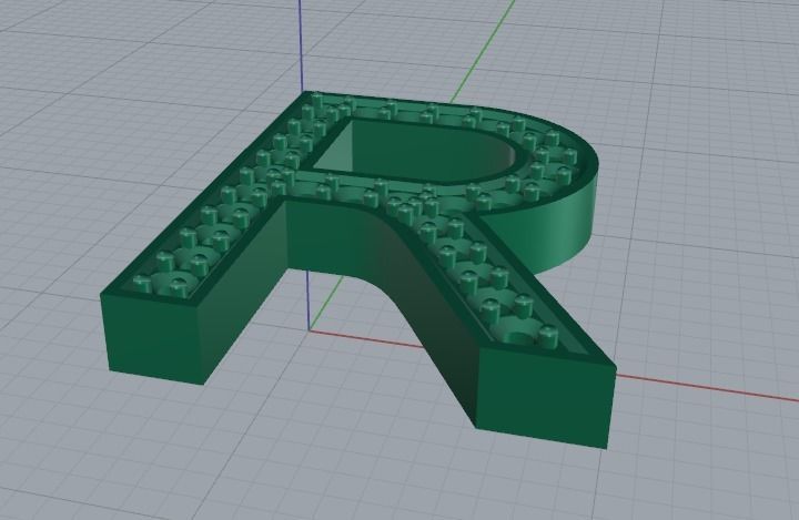 Letter R Model 2880 3D model 3D printable | CGTrader