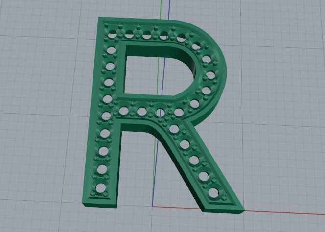 Letter R Model 2880 3D model 3D printable | CGTrader