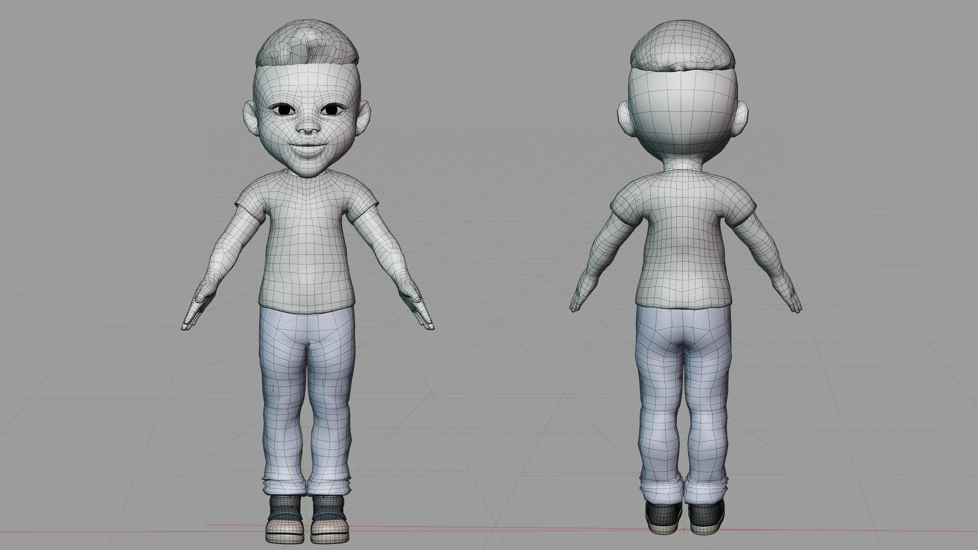 Cartoon Boy Rigged free VR / AR / low-poly 3D model rigged | CGTrader
