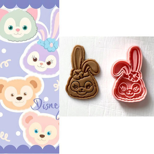 DUFFY AND FRIENDS - STELLA LOU BUNNY RABBIT COOKIE CUTTER STAMP 3D ...