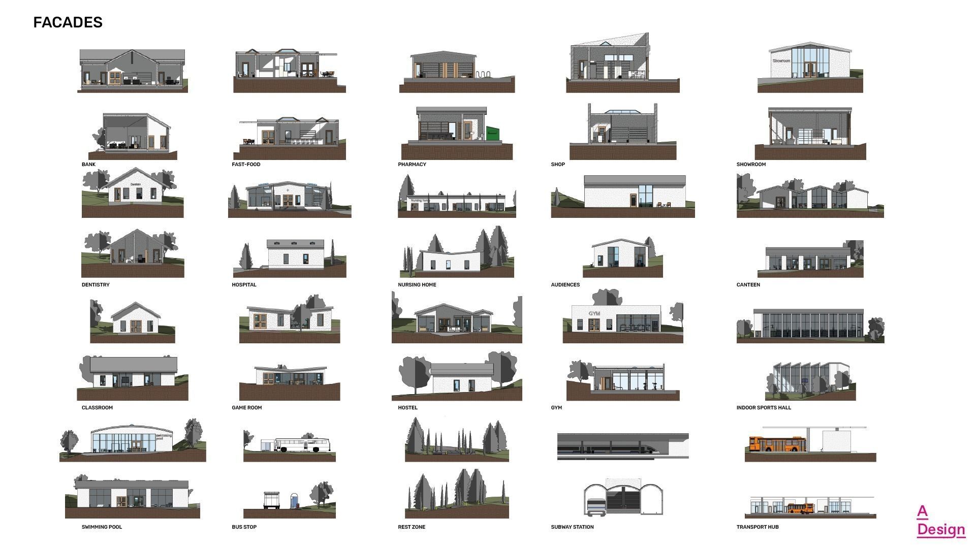 20 Public buildings - Revit 3D model | CGTrader