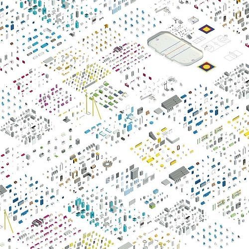 23 Large family packs - Revit families - 1006 families in total 3D ...