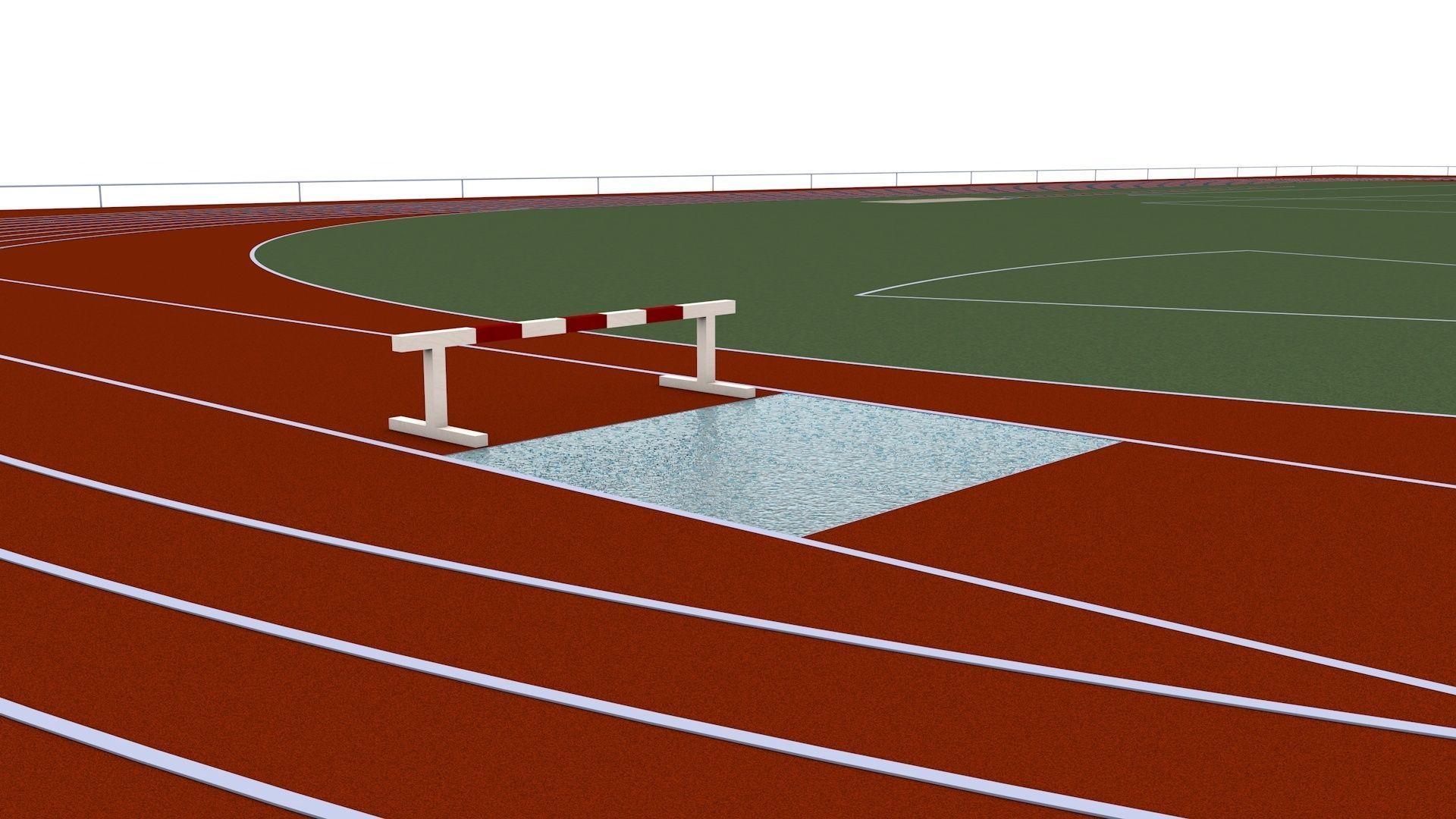 Athletics stadium 3D model | CGTrader