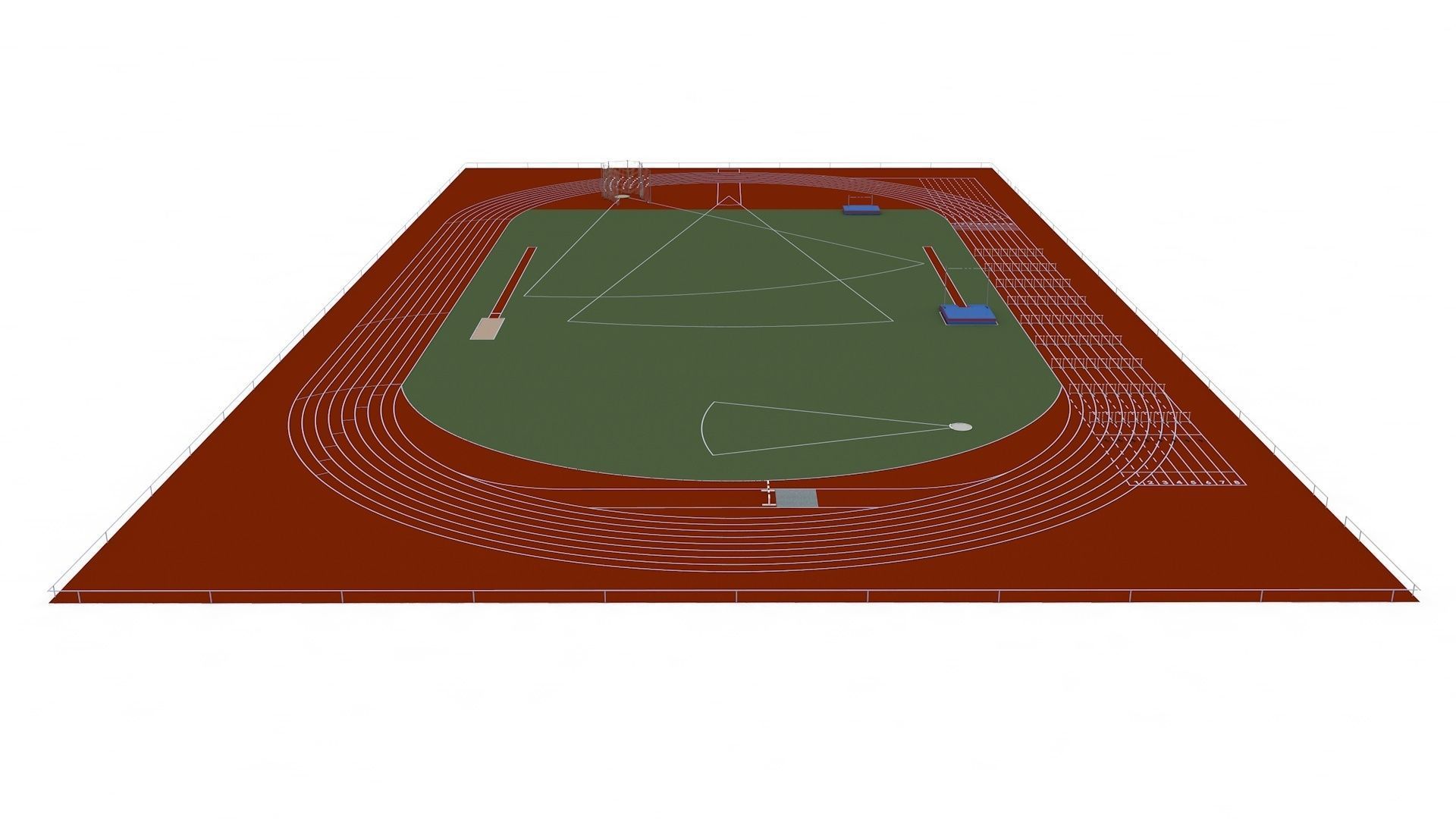 Athletics stadium 3D model | CGTrader