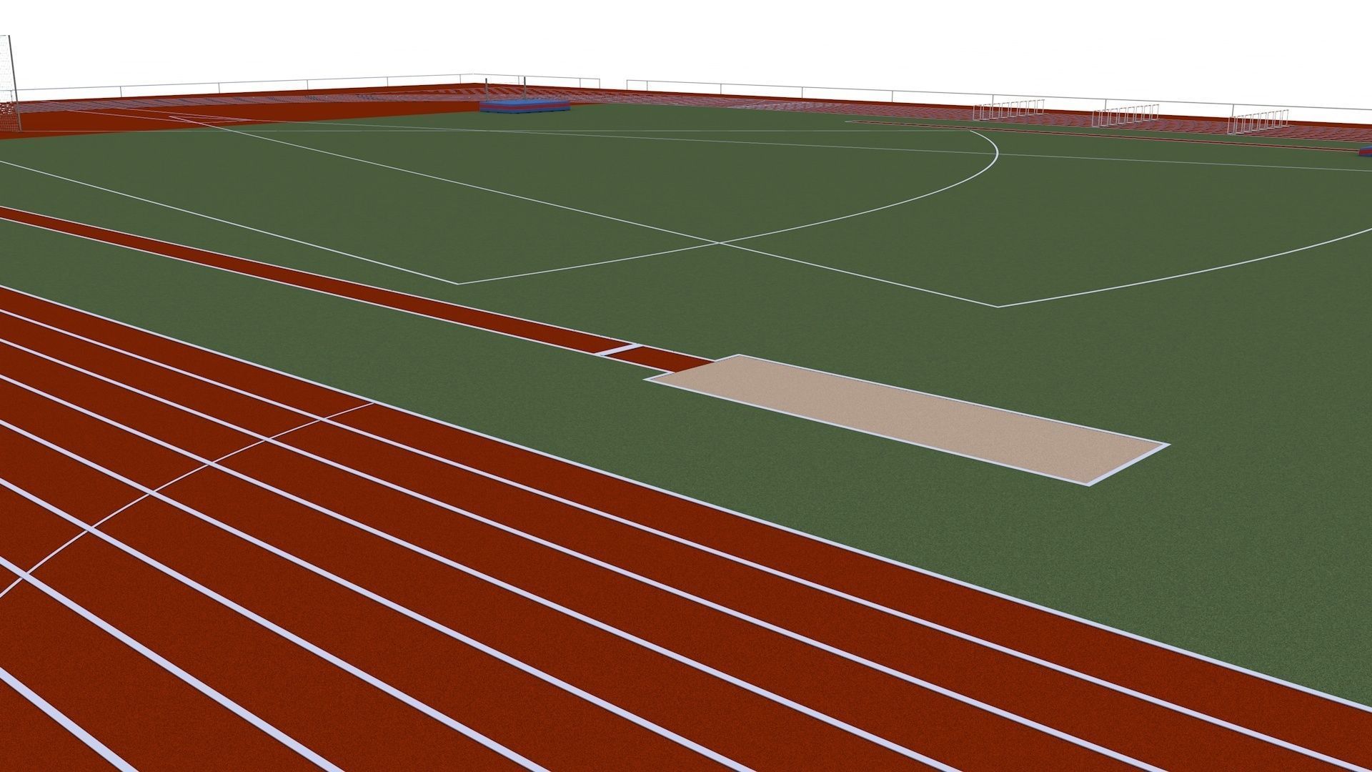 Athletics stadium 3D model | CGTrader