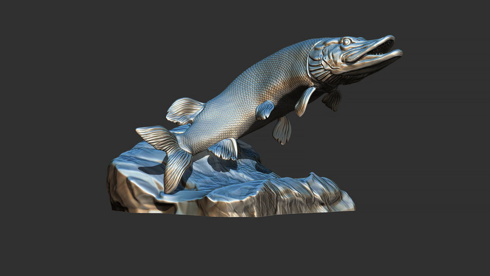 Pike fish 3D model 3D printable | CGTrader