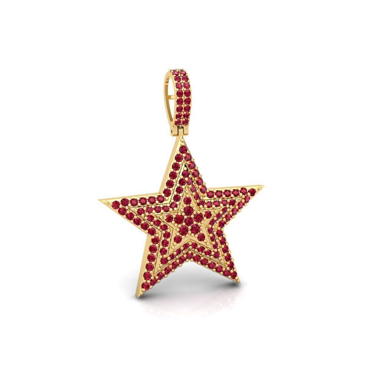 Start Diamond Pendent 3d Model and Render Detail 3D model 3D printable ...