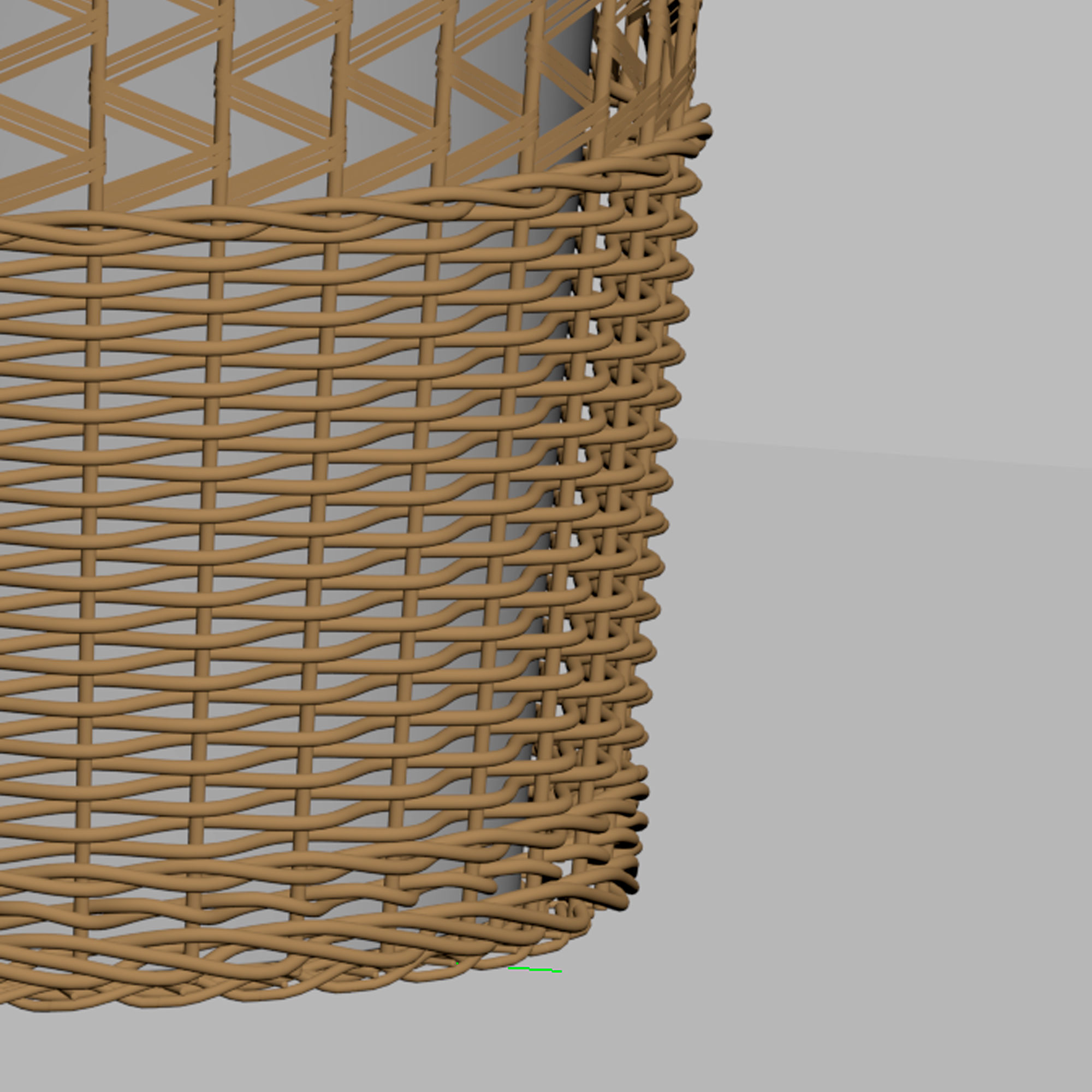 Wicker basket 3D model | CGTrader