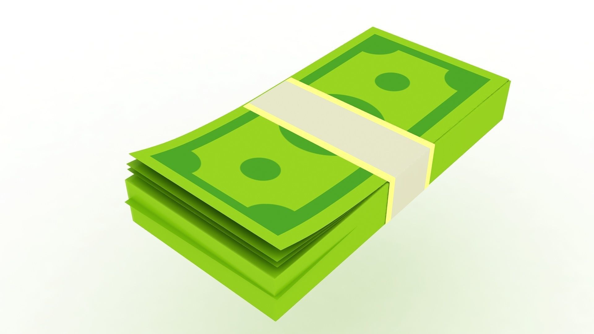 3D model Cartoon Money Bill stack VR / AR / low-poly | CGTrader