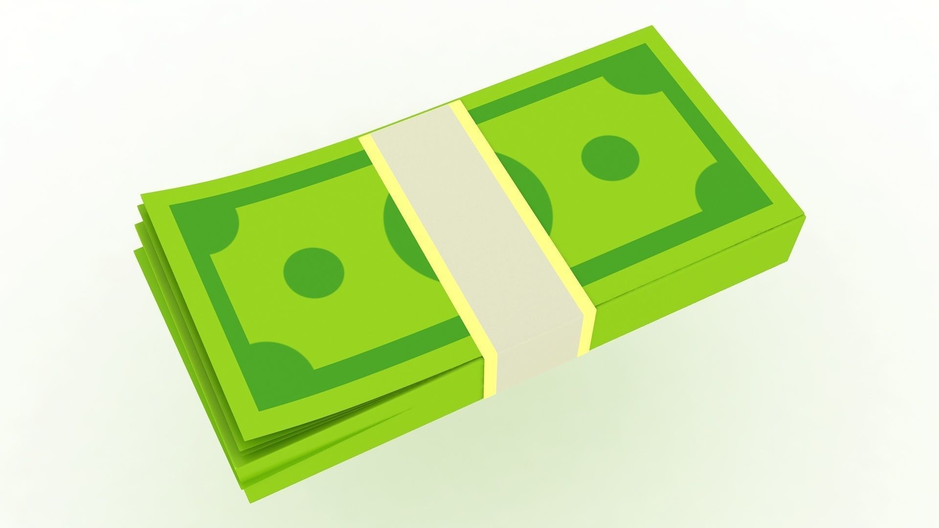 3D model Cartoon Money Bill stack VR / AR / low-poly | CGTrader