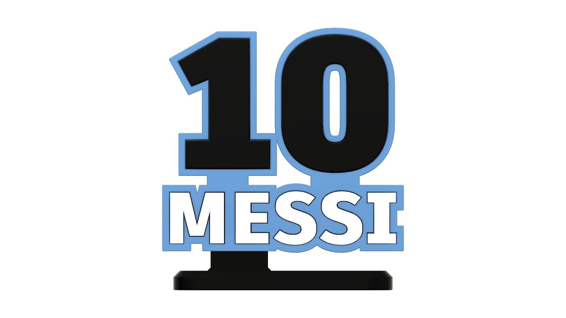 Lionel Messi Argentina Stand Logo 3D model 3D printable | CGTrader