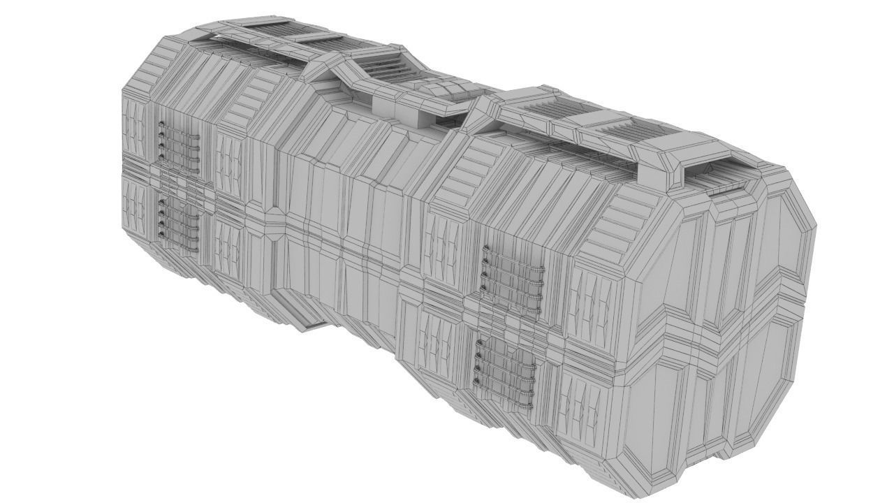 Sci-Fi Space Container 3D model | CGTrader