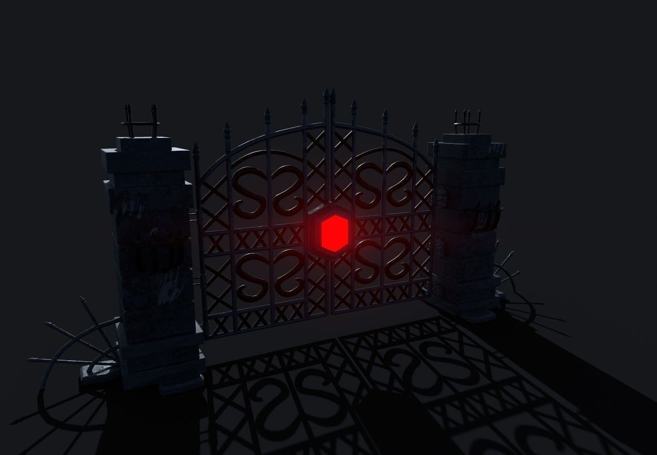 Horror 3D Gate 3D model | CGTrader