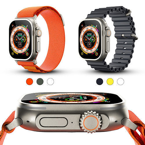 Apple Watch Ultra With Ocean Band and Alpine Loop 3D model | CGTrader