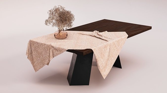 3D model Wood Table Fiandre - Bontempi VR / AR / low-poly | CGTrader