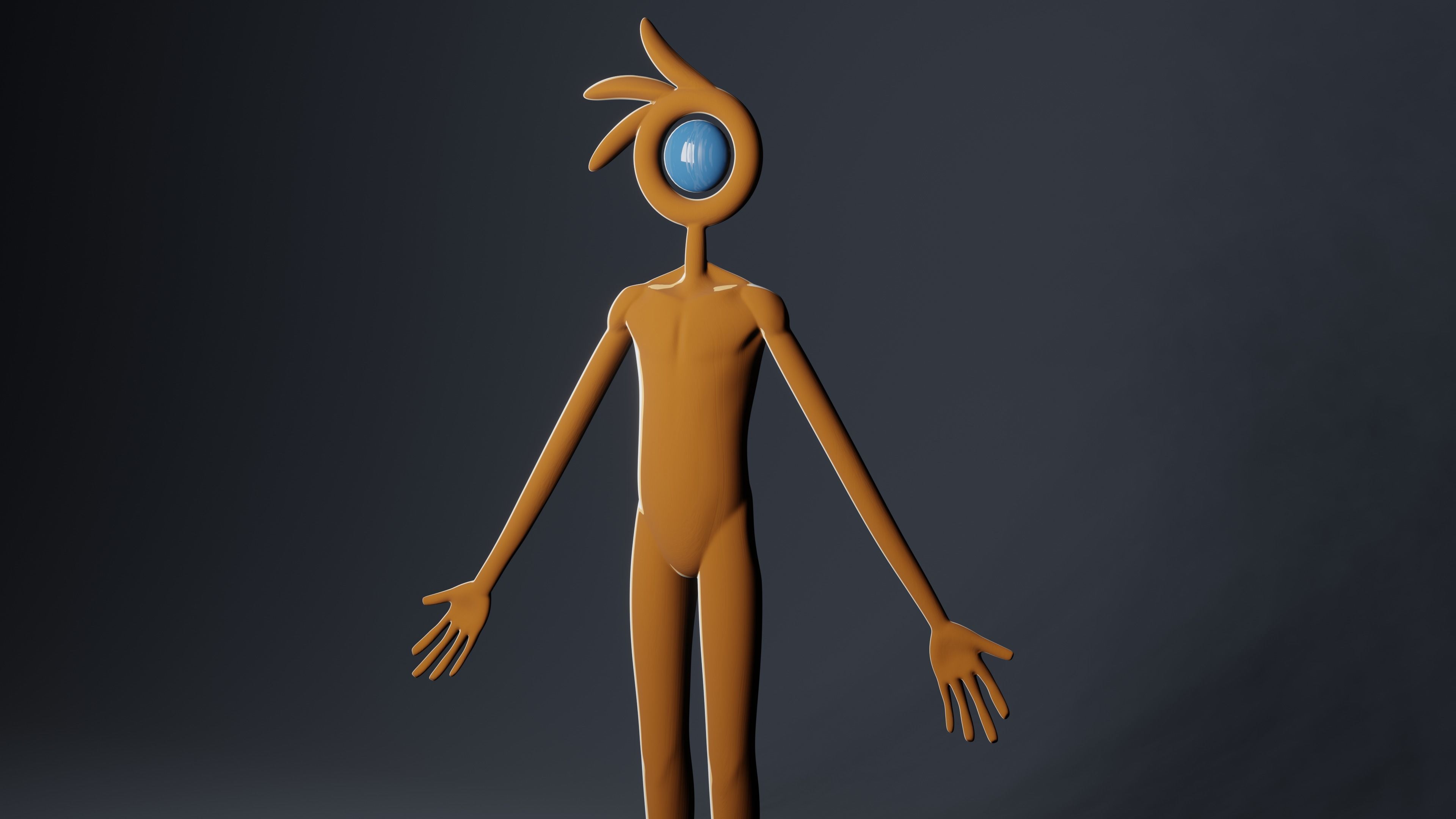 Blender Man 3D model rigged | CGTrader