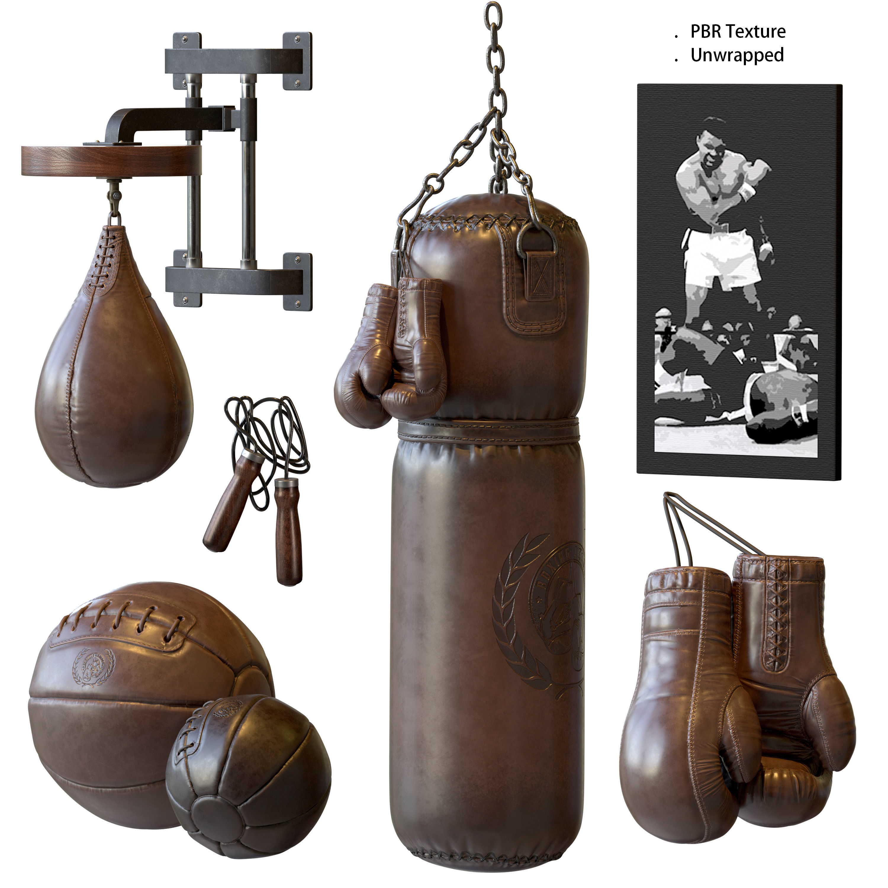 Boxing Equipment 3D model | CGTrader