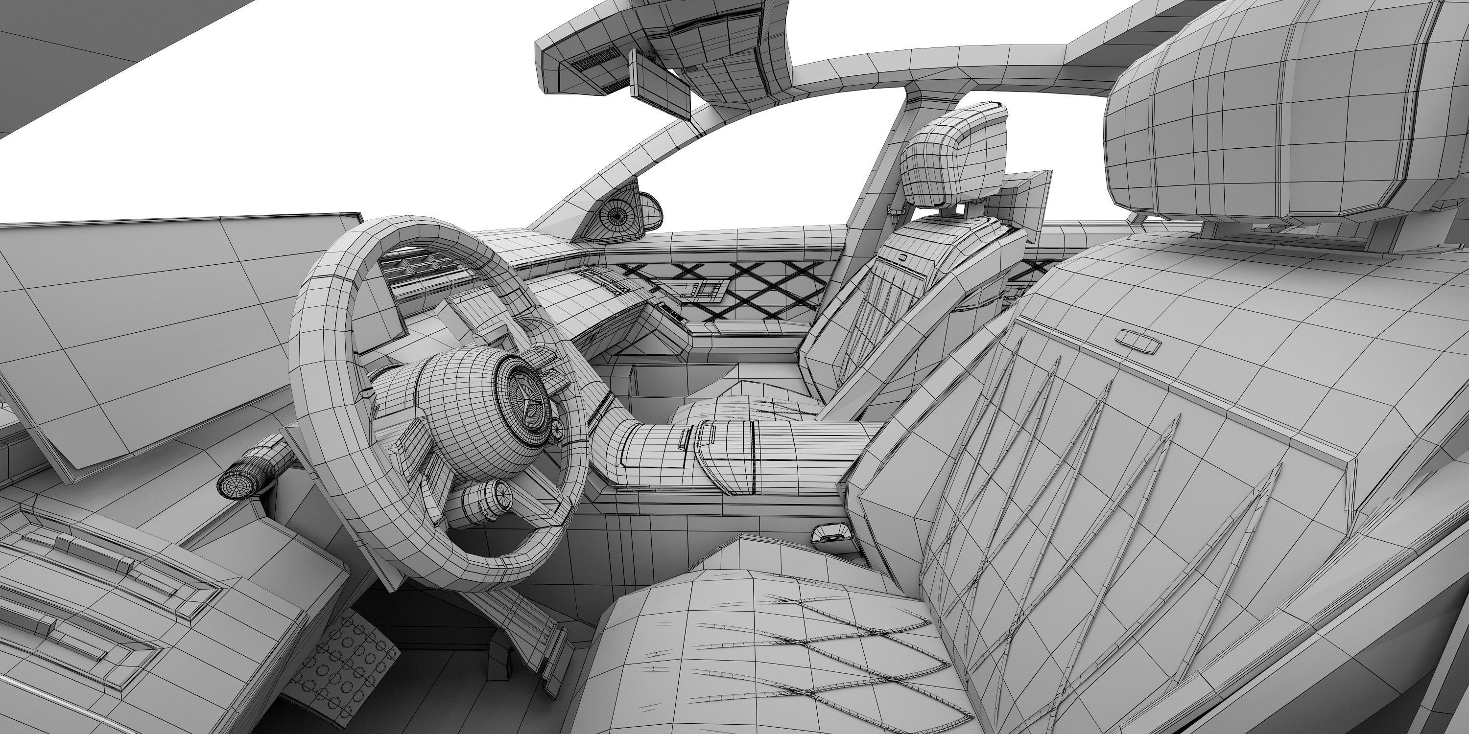 Mercedes-Benz S63 AMG interior 3D model | CGTrader