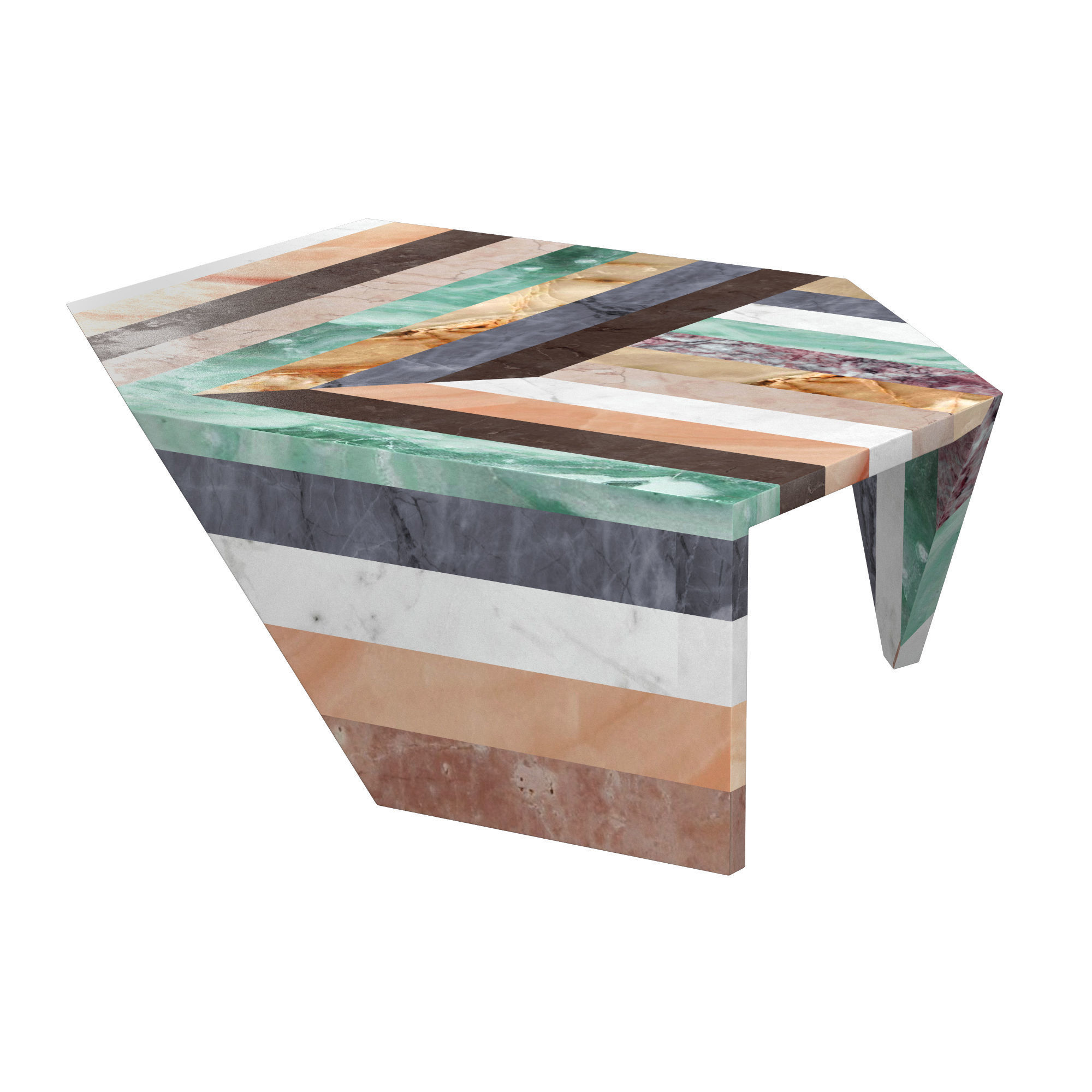 ORIGAMI STRIPES COFFEE TABLE II 3D model | CGTrader