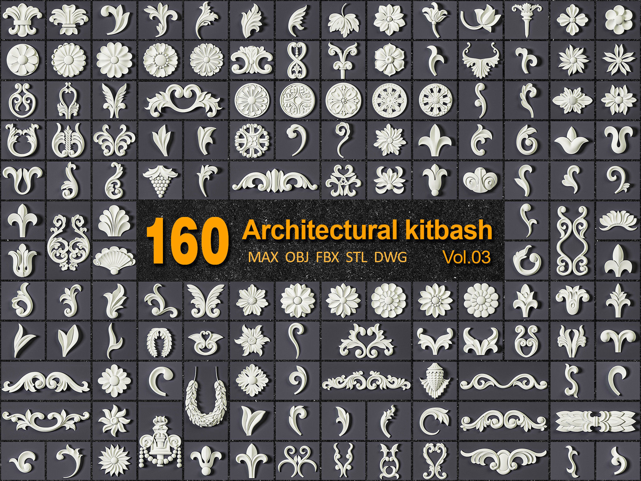 160 ARCHITECTURAL KITBASH - VOL 03 3D model | CGTrader