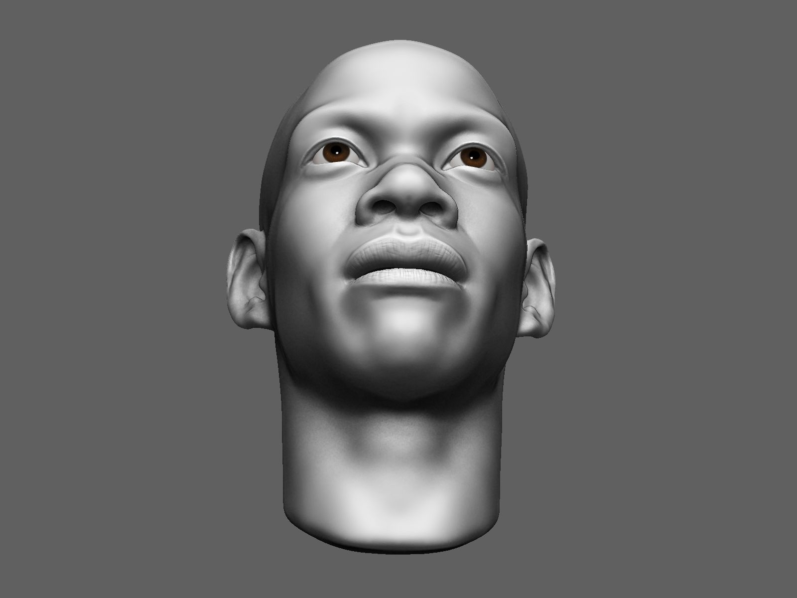 African male head sculpt 3D model | CGTrader