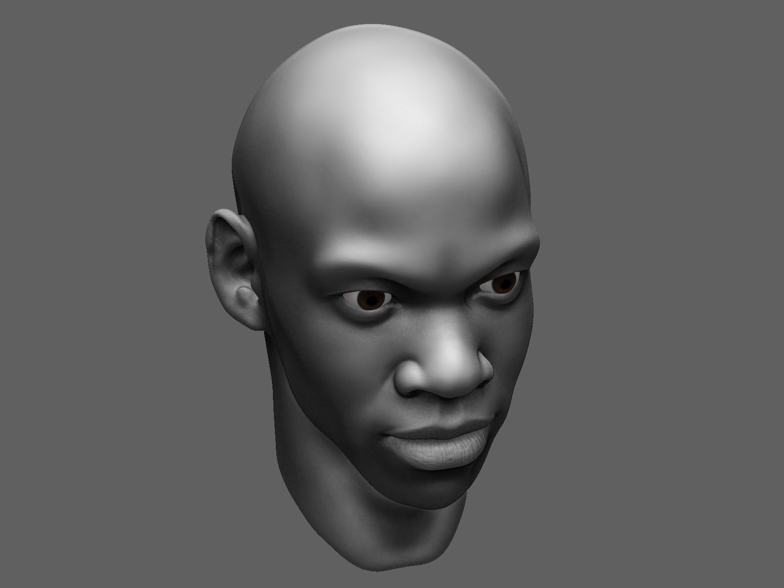 African male head sculpt 3D model | CGTrader
