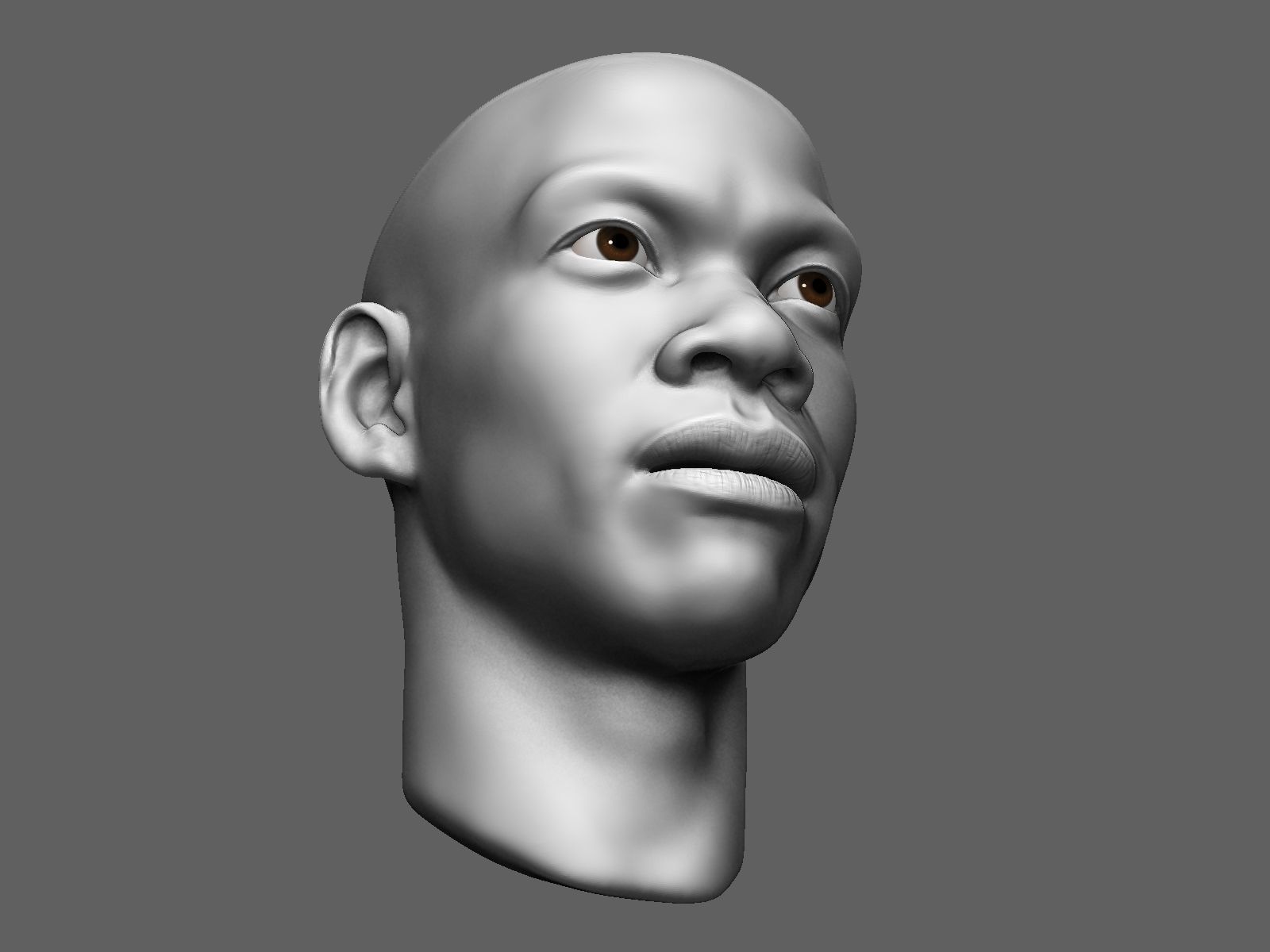 African male head sculpt 3D model | CGTrader