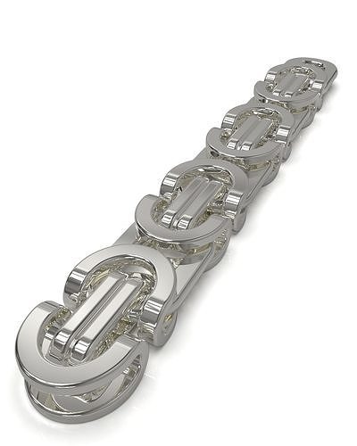 Necklace chain link v3 3D model 3D printable | CGTrader