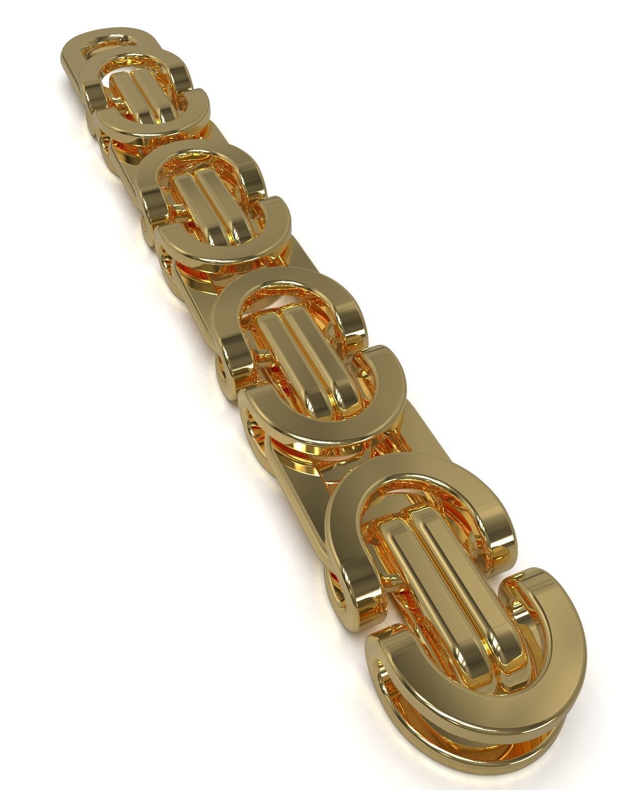 Necklace chain link v3 3D model 3D printable | CGTrader