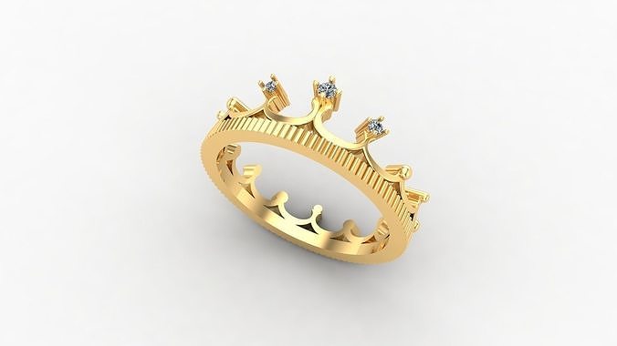 crown ring 3D model | CGTrader