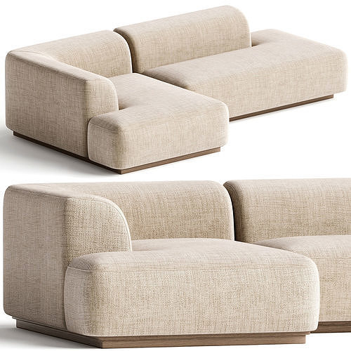 Corner sofa XL in bouclette Jacopo 3D model | CGTrader