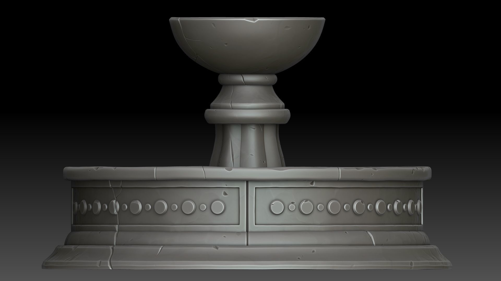 Stylized fountain 3D model | CGTrader