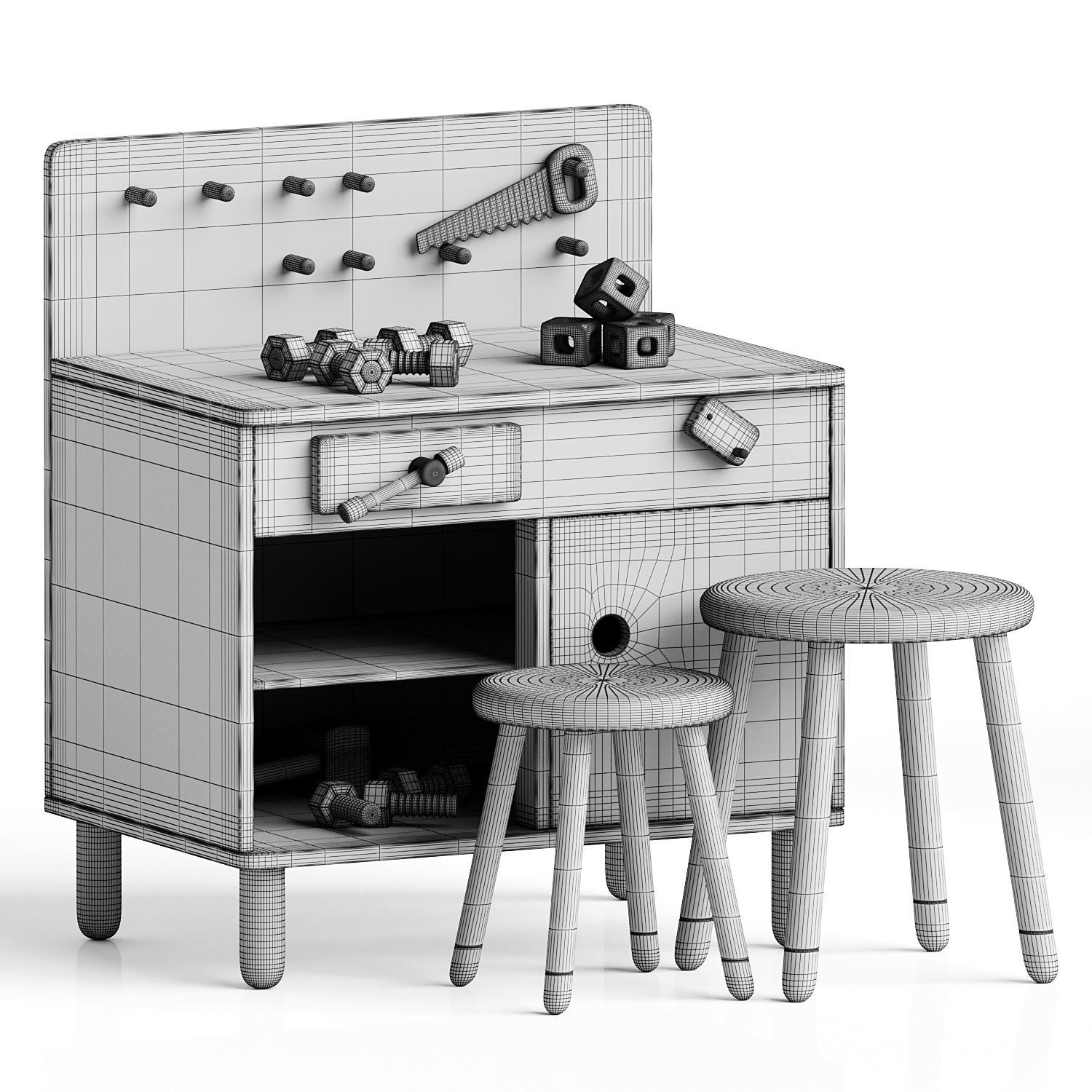 Flexa The Workbench 3D model | CGTrader