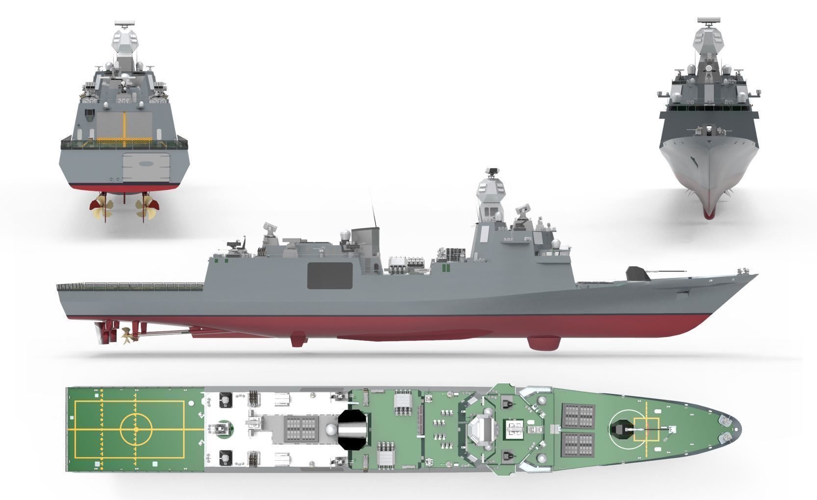 Frigate FFG X 3D model | CGTrader