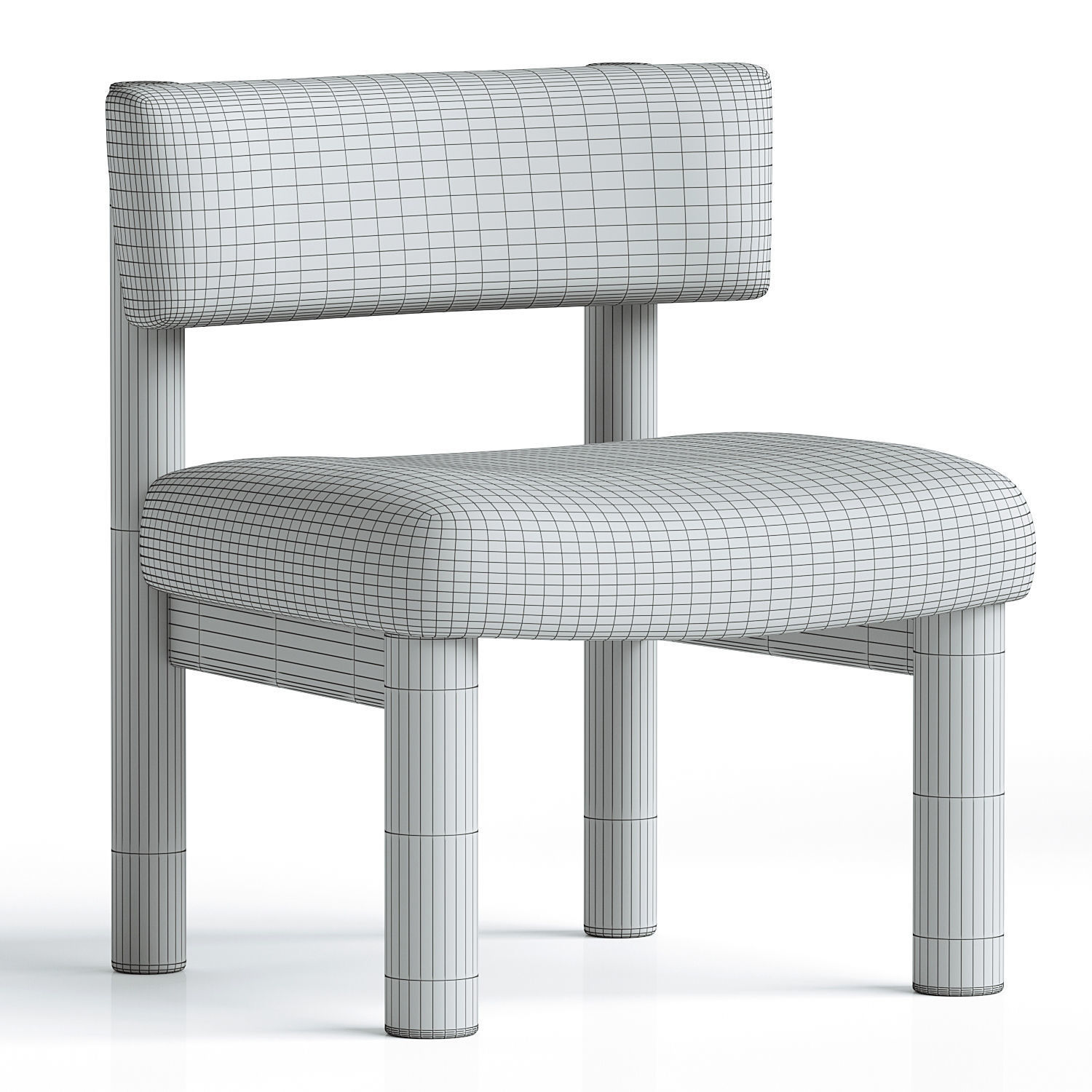 Teddy Accent Chair - Column Legs 3D model | CGTrader