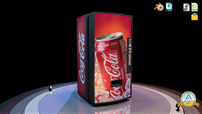 3D model Vending Machine Low Poly Game Ready VR / AR / low-poly | CGTrader